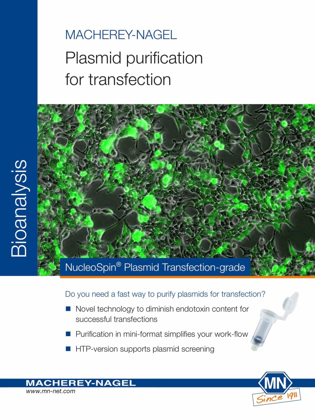 Plasmid purification for transfection - NucleoSpin® Plasmid ...